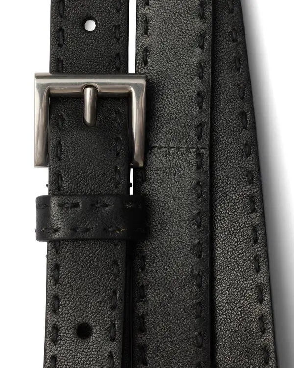 Prada Antiqued Leather Belt