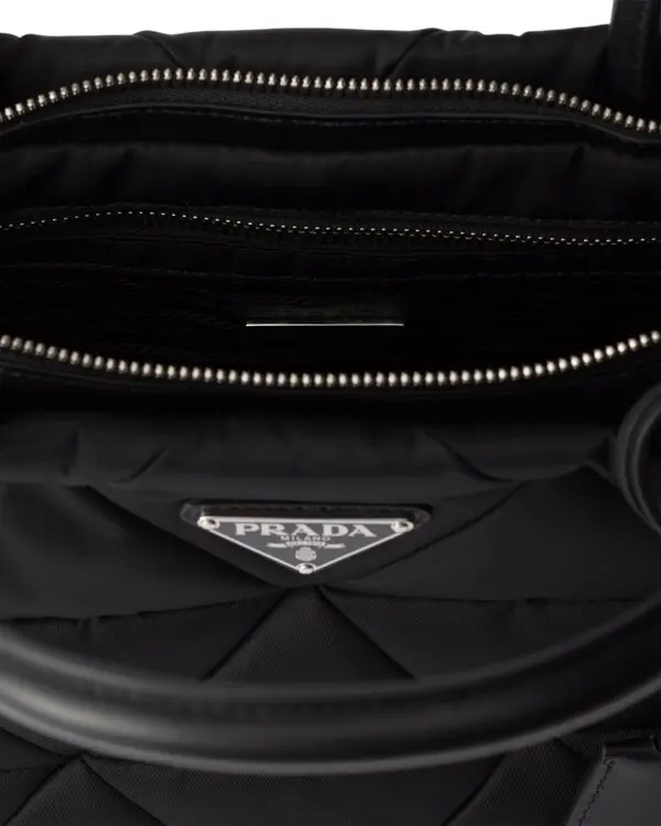 Prada Medium Padded Re-nylon Tote Bag - Black