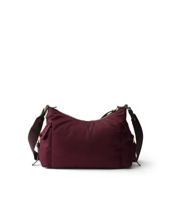 Prada Large Re-nylon And Leather Bag - Red