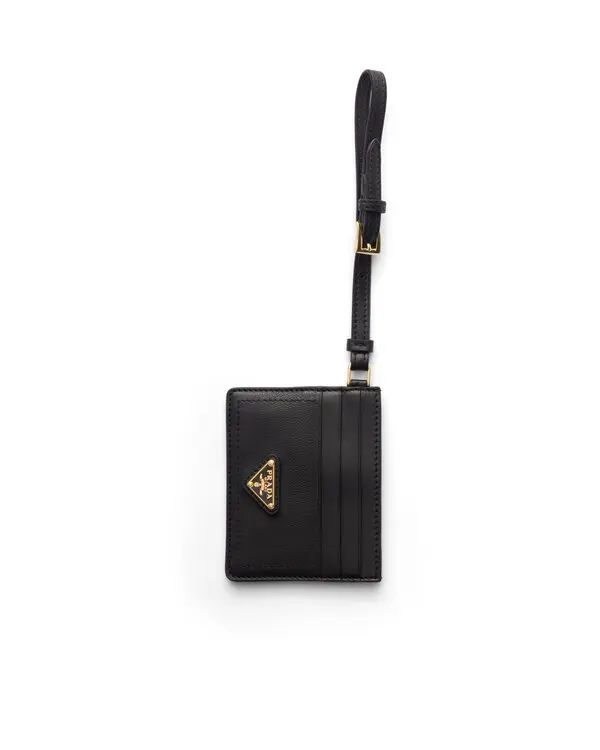Prada Nappa Leather Card Holder - Black