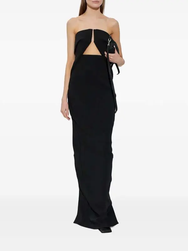 Rick Owens Strapless Cutout Maxi Dress