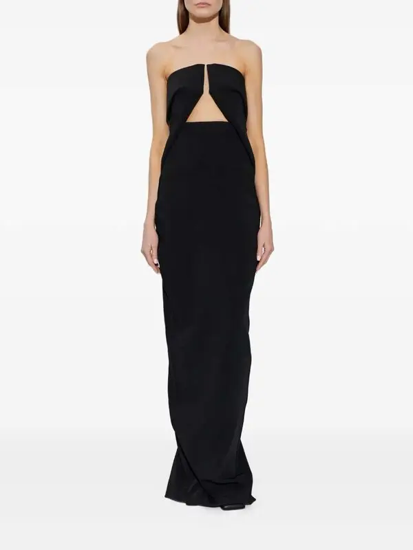 Rick Owens Strapless Cutout Maxi Dress