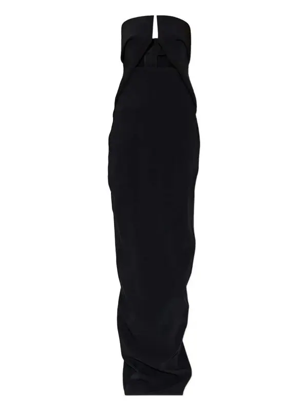 Rick Owens Strapless Cutout Maxi Dress - Black