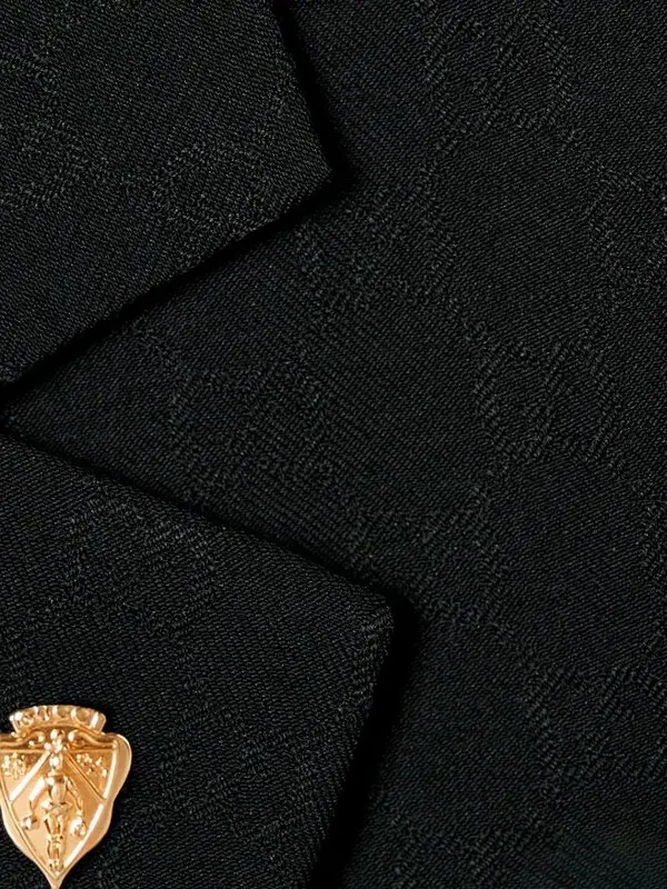 Gucci Single-breasted Jacket With Gg Weave