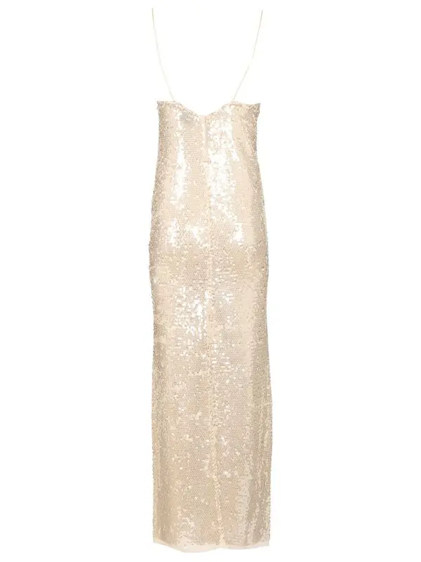 FORTE_FORTE Liquid Sequins Slip Dress