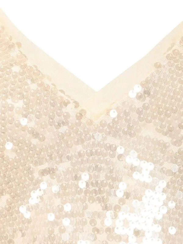 FORTE_FORTE Liquid Sequins Slip Dress