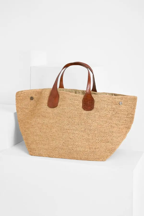I BELIV Rio Tea Raffia Crochet Bag - Cream