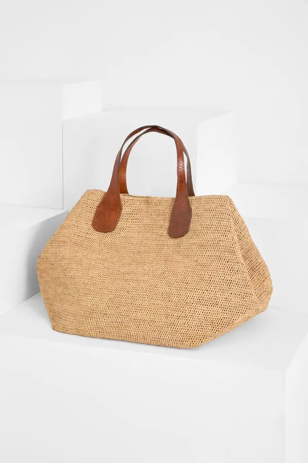 I BELIV Rio Tea Raffia Crochet Bag