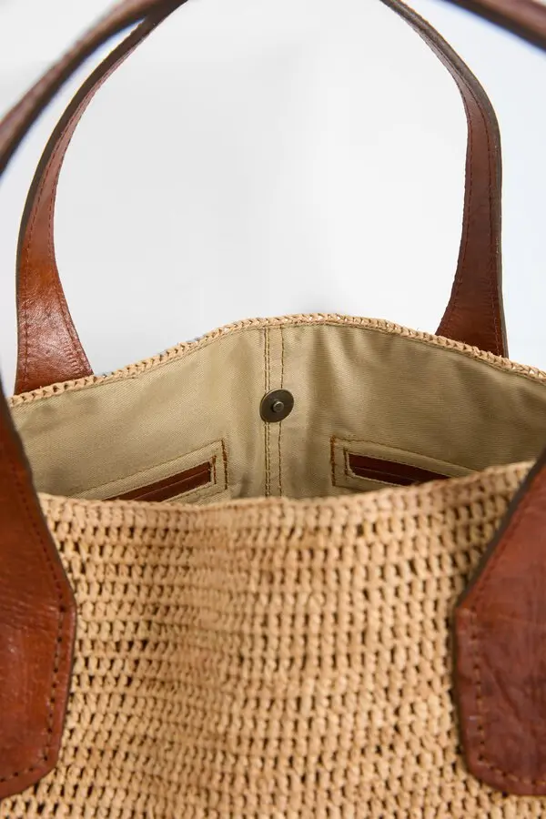 I BELIV Rio Tea Raffia Crochet Bag