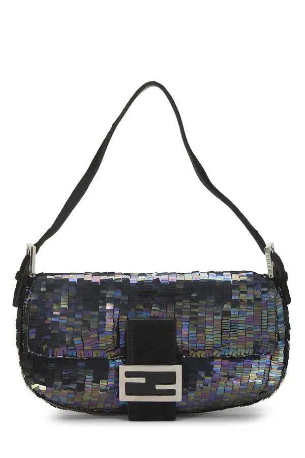 Fendi Sequin Baguette - Navy
