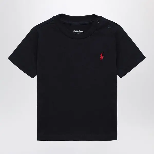 Polo Ralph Lauren Crew-neck Cotton T-shirt With Embroidered Logo - Blue