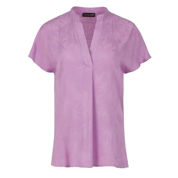 CONQUISTA Sleeveless Jacquard Top - Pink