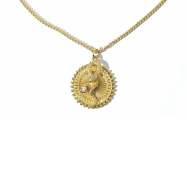 Rachel Nathan Queen Snake Necklace - Gold