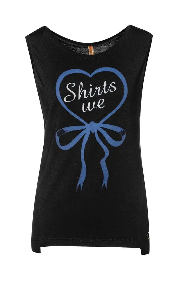 CONQUISTA Sleeveless Shirts We Love Top - Black