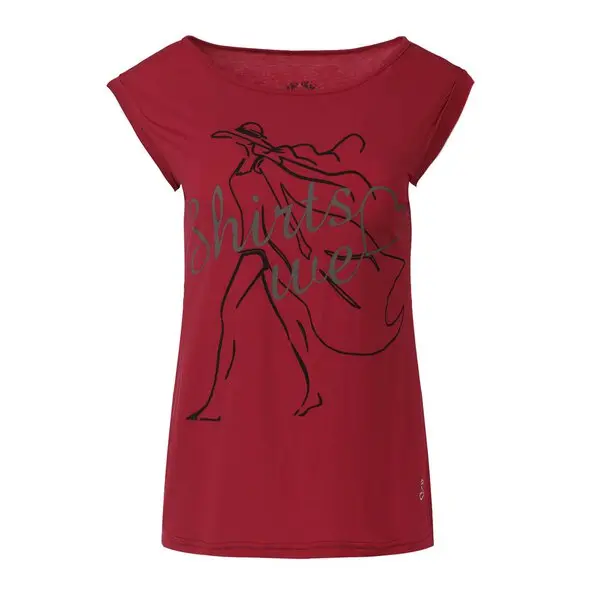 CONQUISTA Printed Sleeveless Top - Red