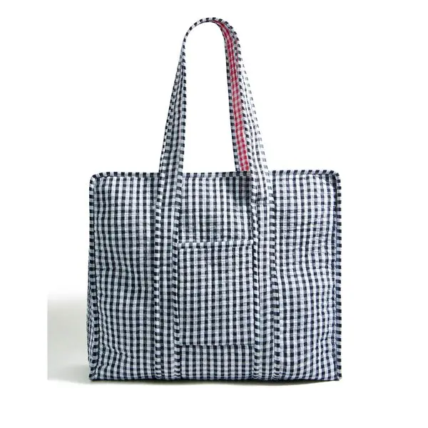 YUMI Gingham Quilted Shopper Bag
