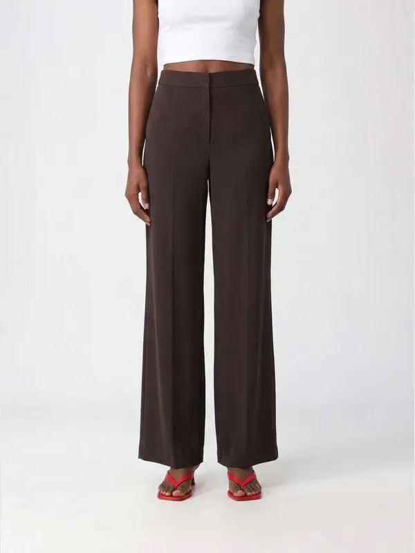 PAROSH Mid-rise Straight-leg Cady Trousers P. A.r. O.s. H - Brown