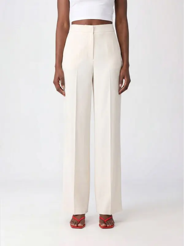 PAROSH Mid-rise Straight-leg Cady Trousers P. A.r. O.s. H - White