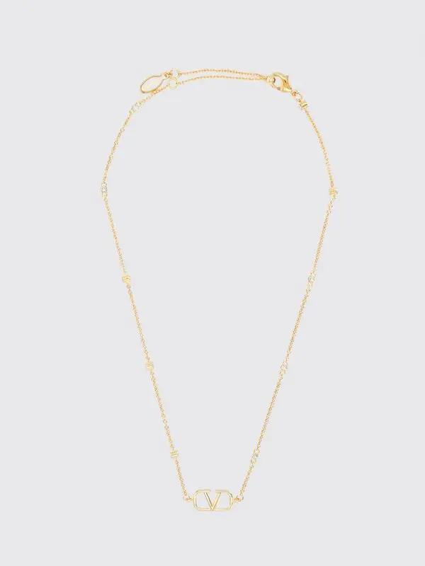 Valentino Garavani Vlogo Signature Crystal-embellished Brass Choker Necklace - Gold