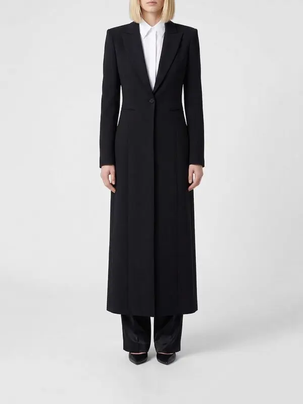 Patrizia Pepe Single-breasted Coat - Black