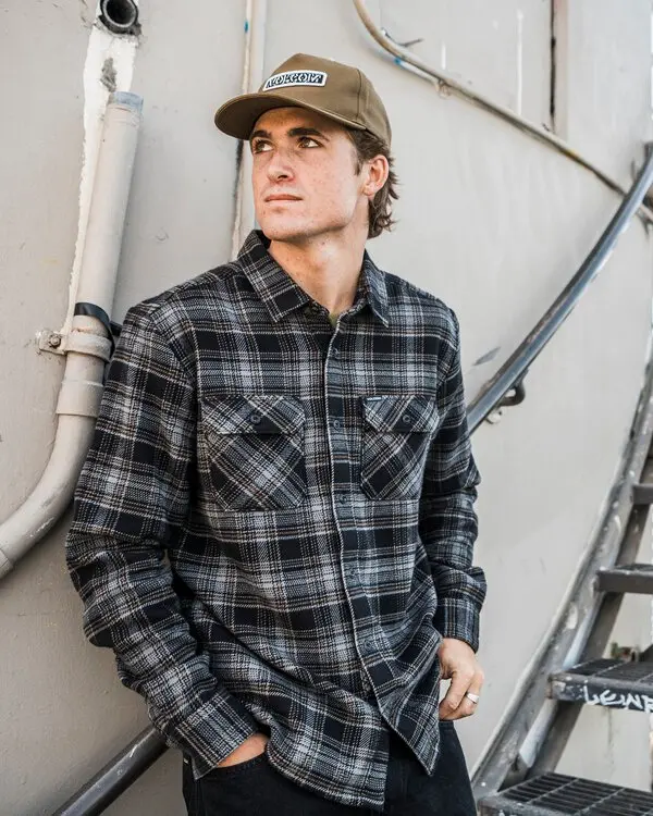 Volcom Johnstone Long Sleeve Shirt - Black