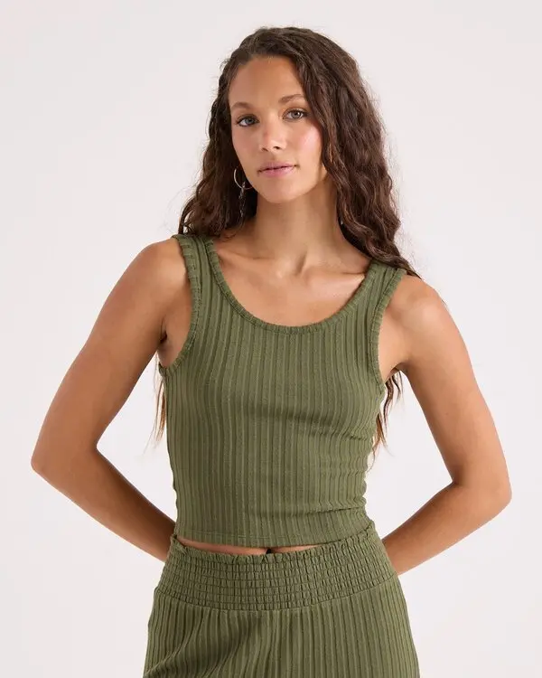 Volcom Lounge Bra Tank - Olive