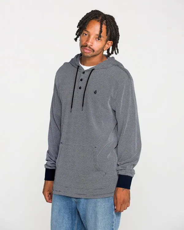 Volcom Rowan Thermal Long Sleeve Shirt - Midnight