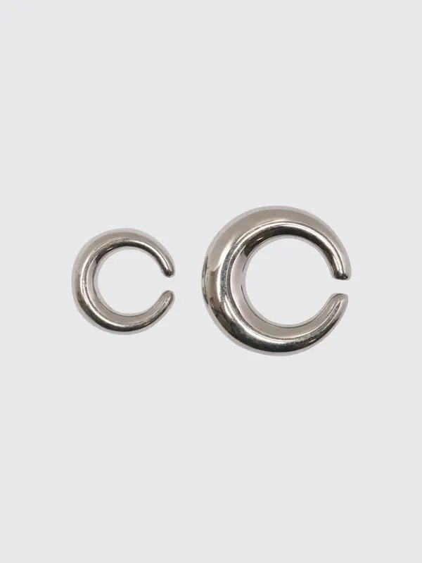 PANCONESI Set Of Two Minimalist Ear Cuffs In Chrome-plated Metal
