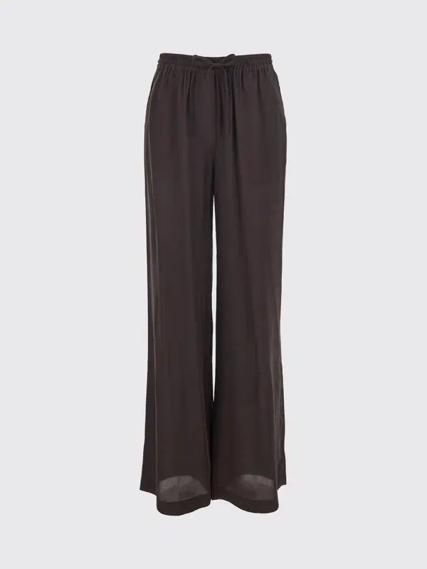 PAROSH P.a.r.o.s.h. High-waisted Silk Palazzo Trousers With Drawstring Waist