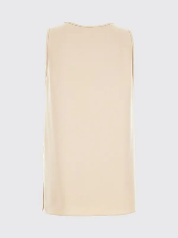 PAROSH Sleeveless U-neck Top P. A.r. O.s. H. In Polyester - Beige
