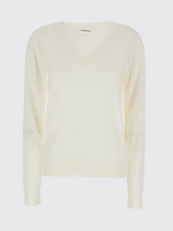 PAROSH P.a.r.o.s.h. V-neck Jumper In Wool, Silk, And Cashmere Blend