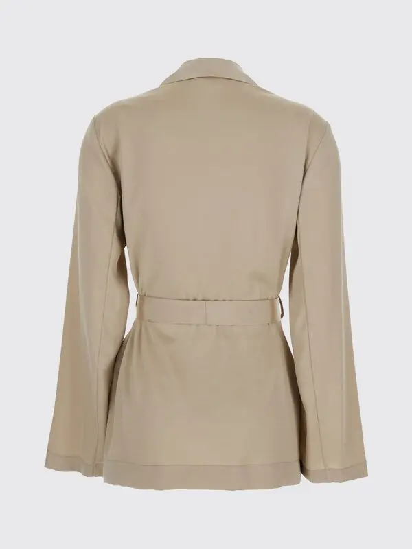 PAROSH P.a.r.o.s.h. Belted Robe-style Blazer - Beige