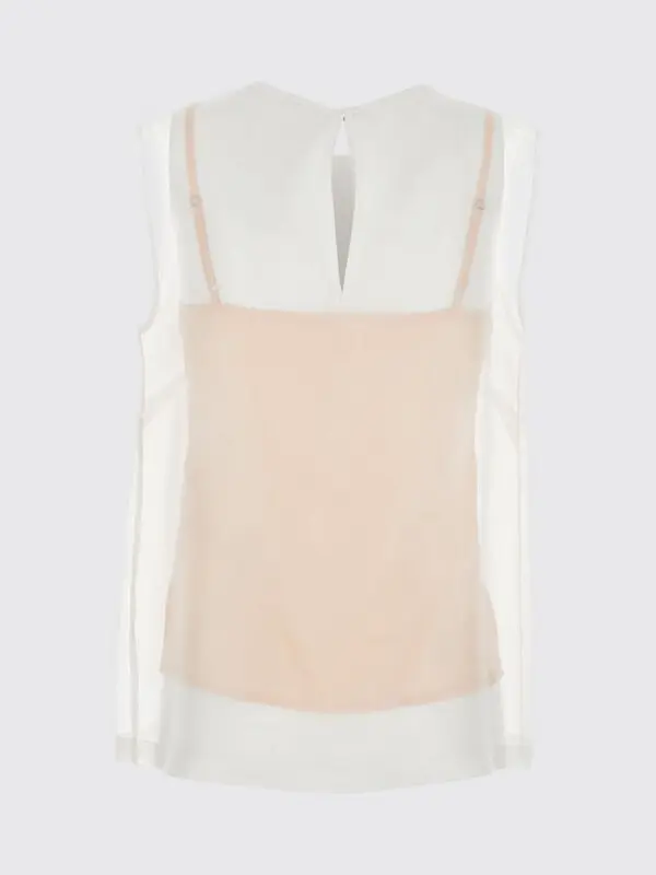 PAROSH P.a.r.o.s.h. Sleeveless Silk Crewneck Top