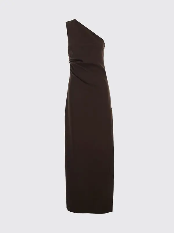 PAROSH P.a.r.o.s.h. Asymmetric One-shoulder Midi Dress