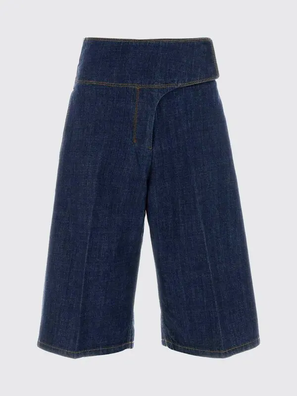 AMI Paris High-waisted Knee-length Cotton Denim Shorts