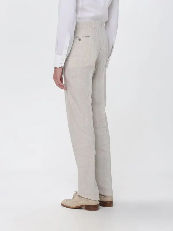 Canali Slim Fit Pure Linen Trousers