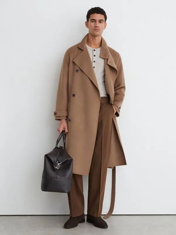 REISS Selation Coat - Camel Brown
