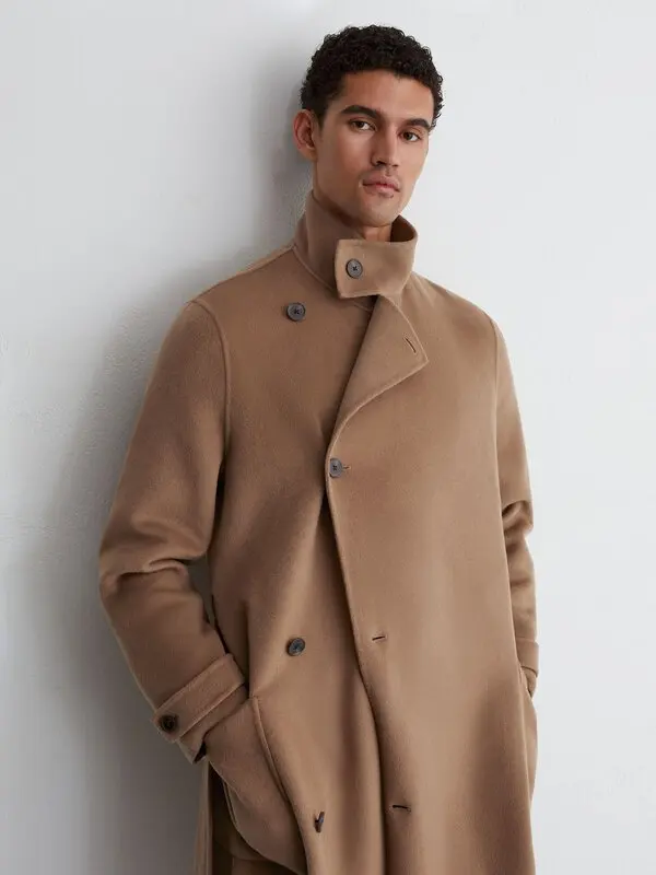REISS Selation Coat - Camel Brown