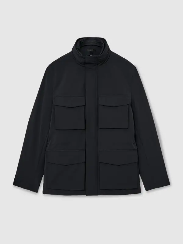 REISS Glick Four-pocket Hooded Jacket With Removable Gilet - Navy