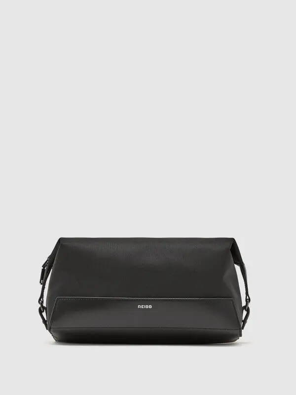 REISS Esher Woven Washbag
