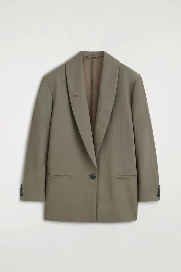 Cos Fluid Shawl-collar Blazer - Beige