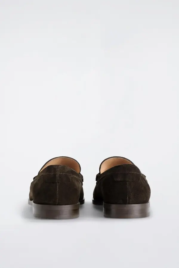 Cos Suede Penny Loafers - Brown