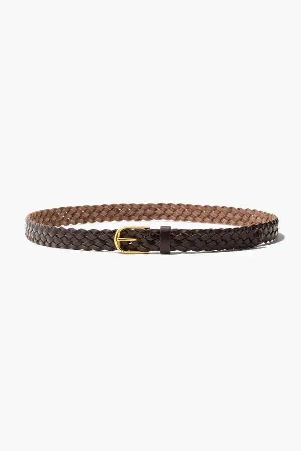 NILI LOTAN Braided Jane Belt - Espresso