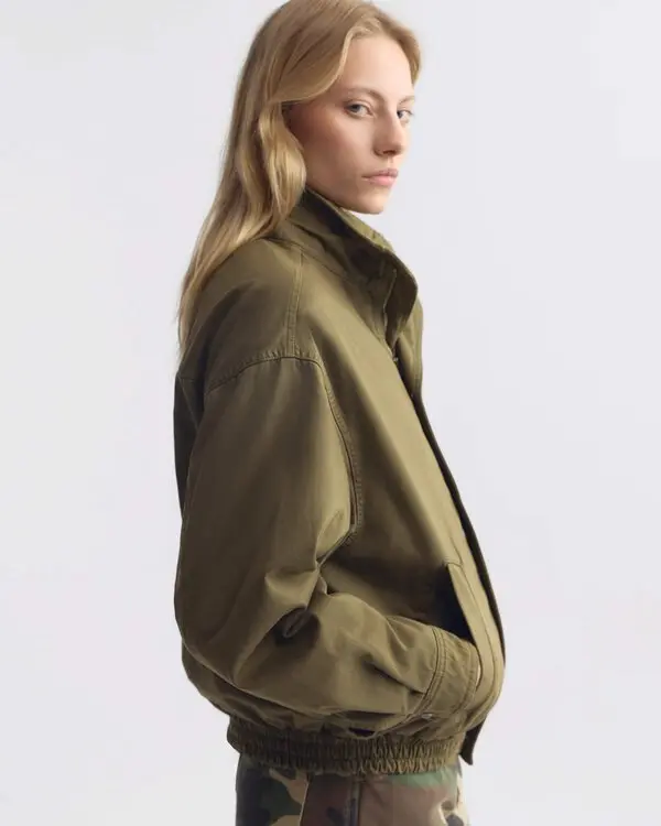 NILI LOTAN Klaire Blouson Cotton Jacket