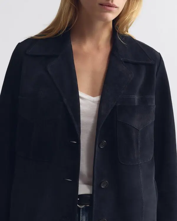 NILI LOTAN Dominic Suede Jacket