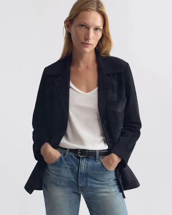 NILI LOTAN Dominic Suede Jacket