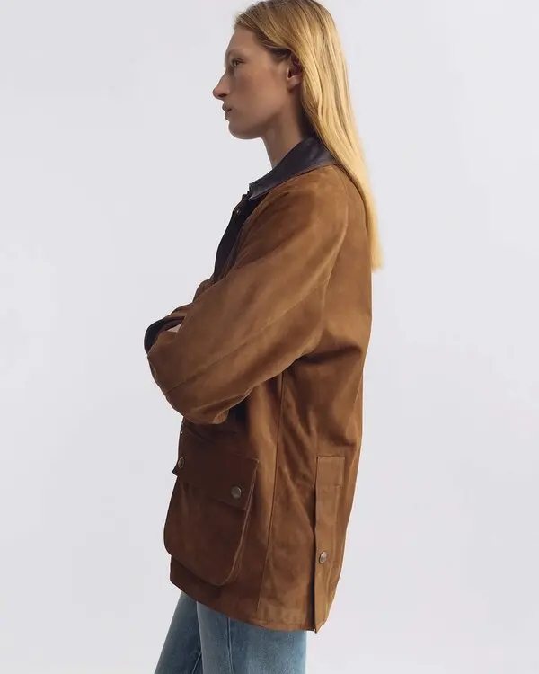 NILI LOTAN Kedem Suede Parka