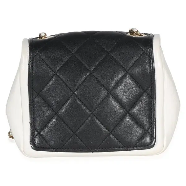 Chanel Bi-color Quilted Lambskin Graphic Flap Bag