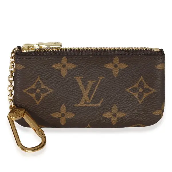LOUIS VUITTON Monogram Canvas Key Pouch - Gold