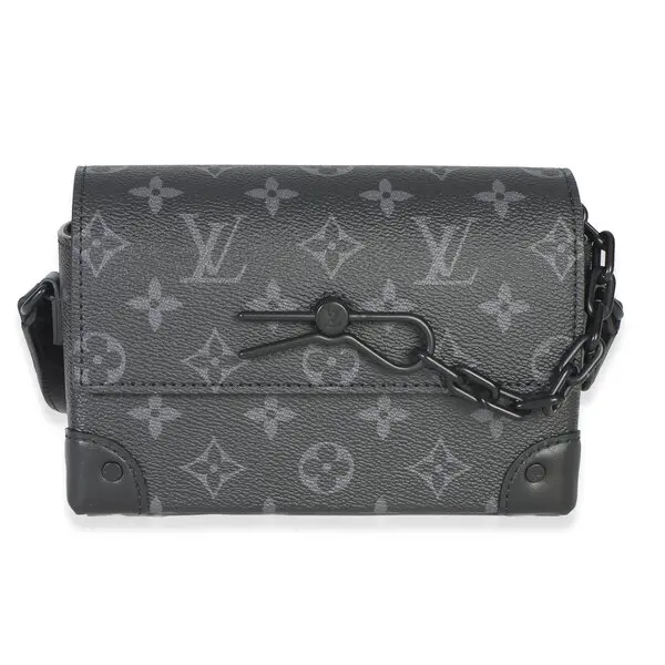 LOUIS VUITTON Monogram Eclipse Canvas Steamer Wearable Wallet - Black